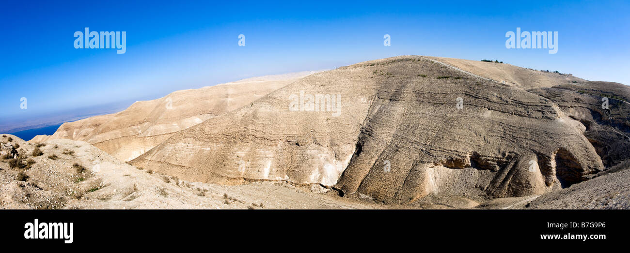 Panorama from the Machaerus Mukawir hill Jordan Place of execution of ...