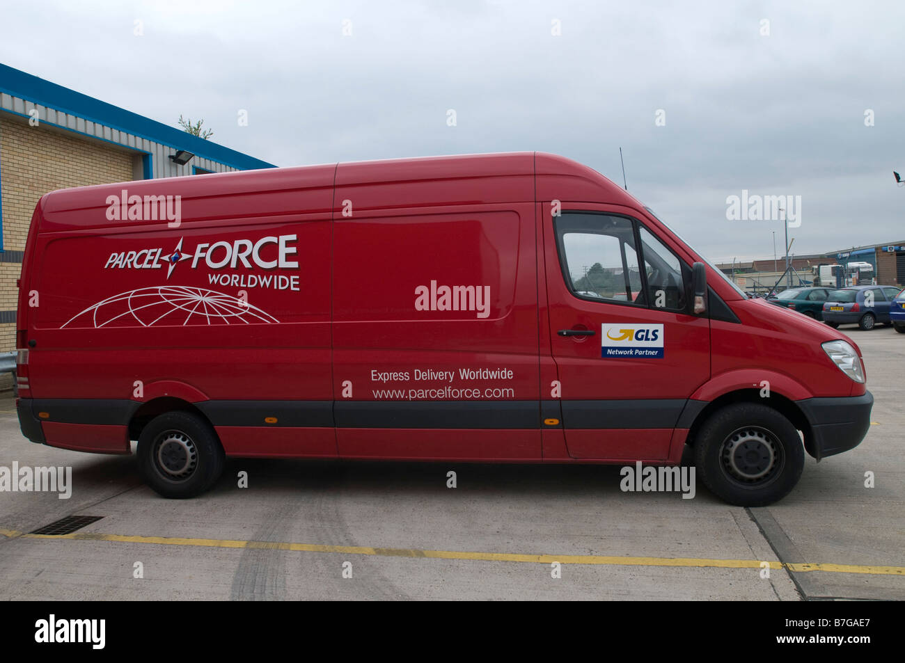Parcel Force Mercedes Sprinter Delivery Van Stock Photo - Alamy