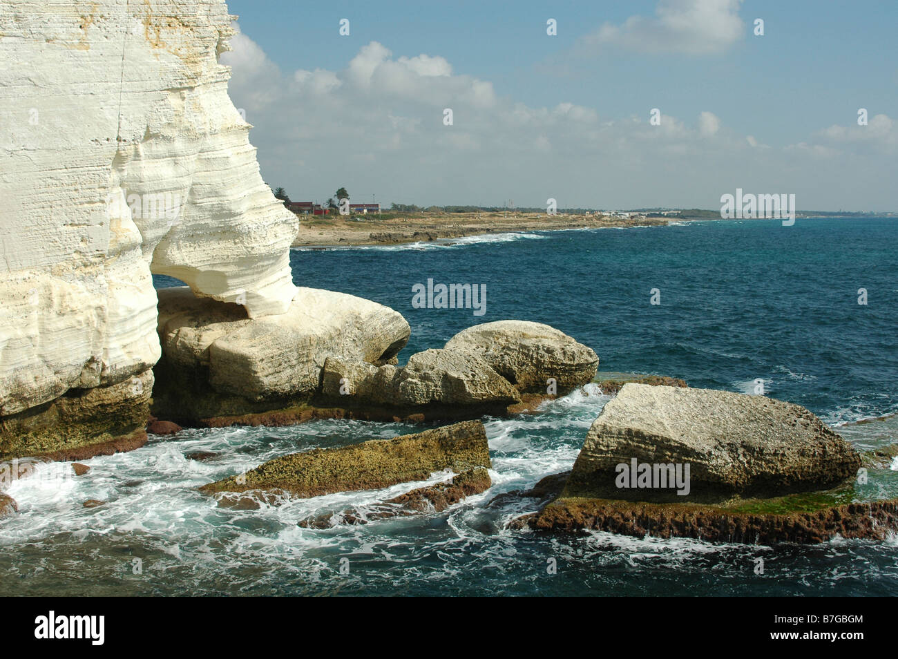 Israel Rosh Hanikra head of the grottos is a geologic formation located ...