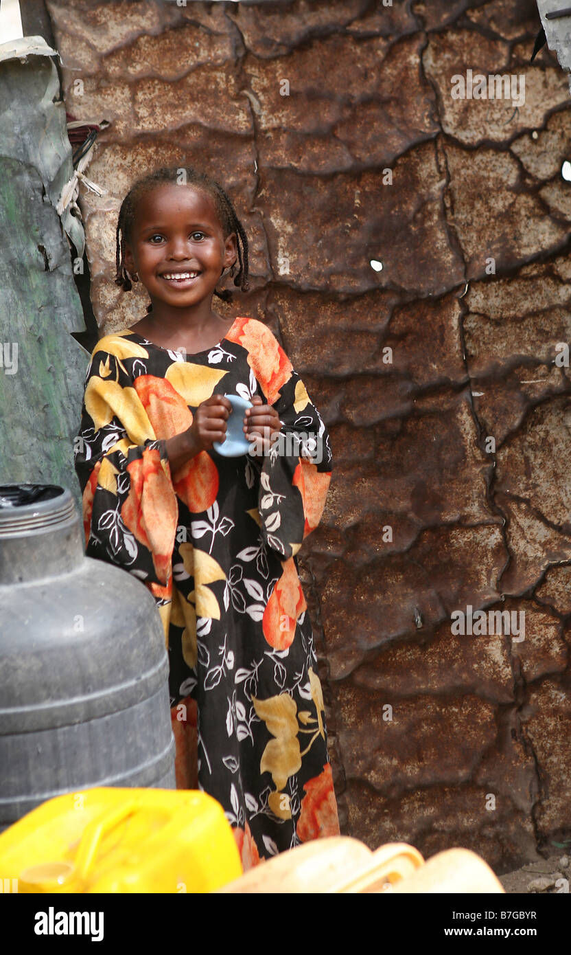 Young Somali girl in the Ahmed Dhagax IDP camp Hargeisa Somaliland ...
