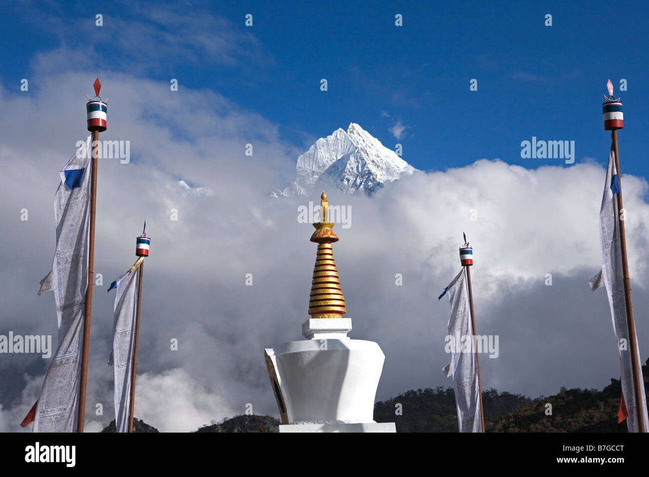 Chorten dedicated to the memory of Mingma Norbu Sherpa in Nepal Stock ...