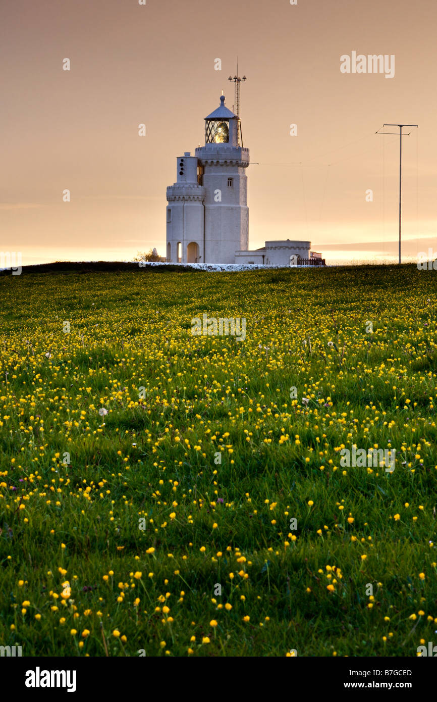 Sunset at St Catherine's Lighthouse, Isle of Wight Stock Photo - Alamy