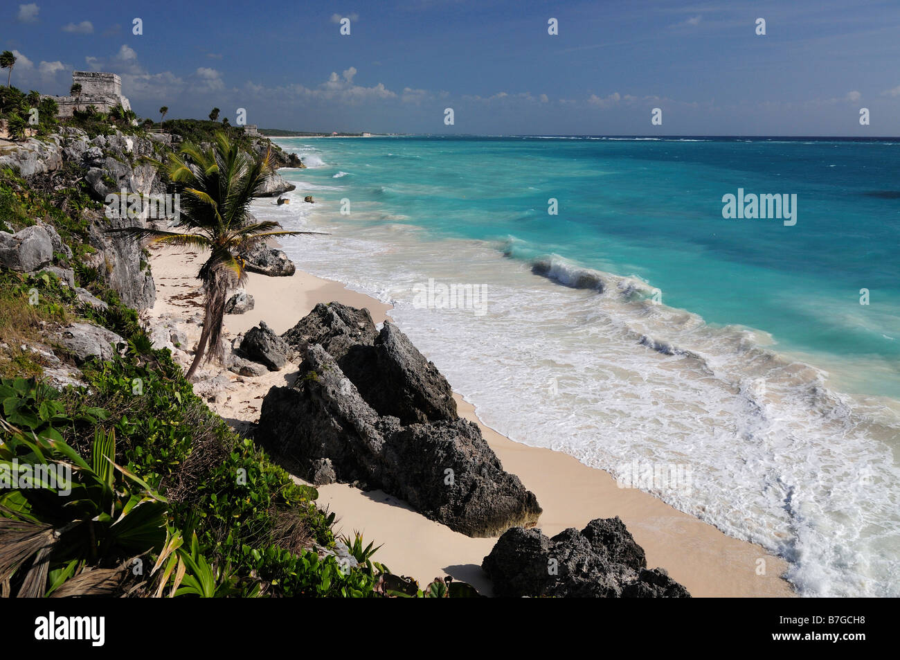 Tulum Ruins, Mexico,Caribbean Sea Stock Photo - Alamy