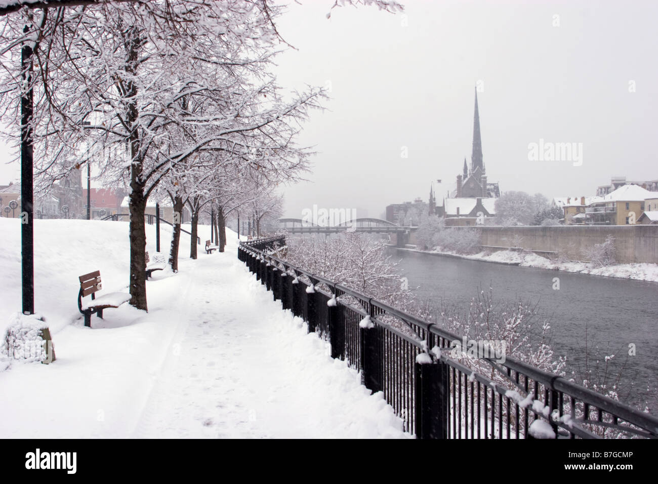 Cambridge ON Canada after snowfall Stock Photo - Alamy
