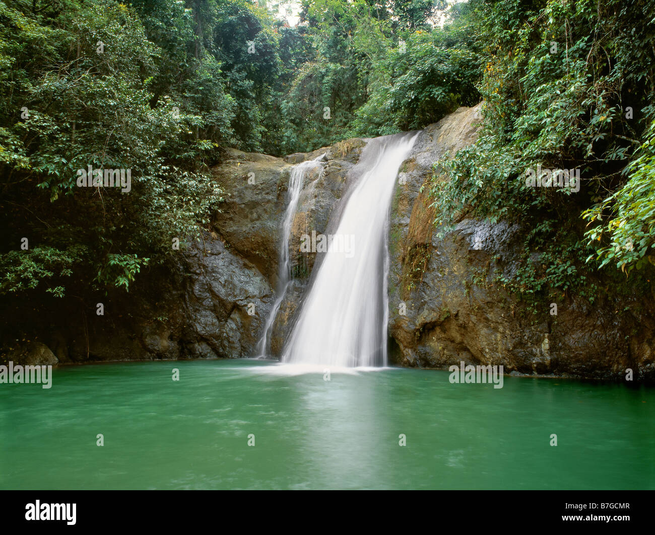 Tropical waterfall near the City of Waterfalls Iligan Mindanao ...