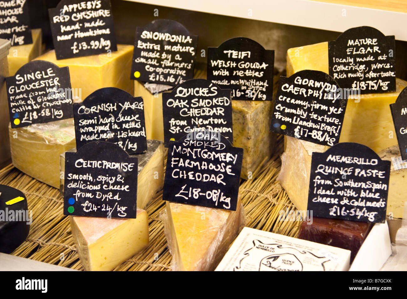 A display of various traditional country cheeses Stock Photo - Alamy