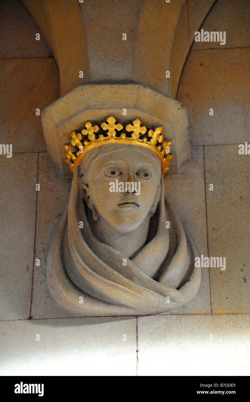 head of a queen, boss stone sculpture Stock Photo - Alamy
