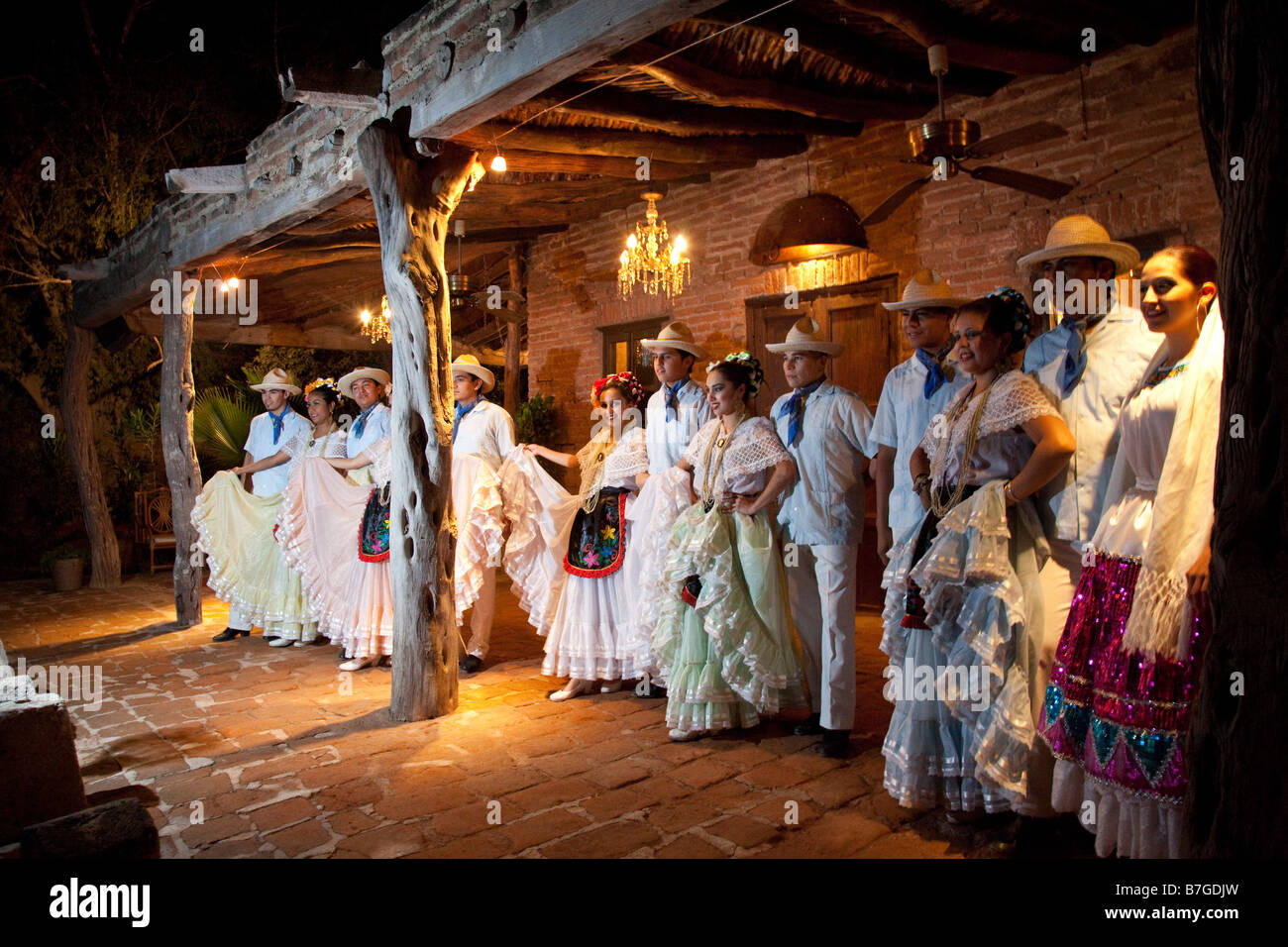 Mexican dancing Hotel Torres Del Fuerte El Fuerte Sinaloa Mexico Stock ...