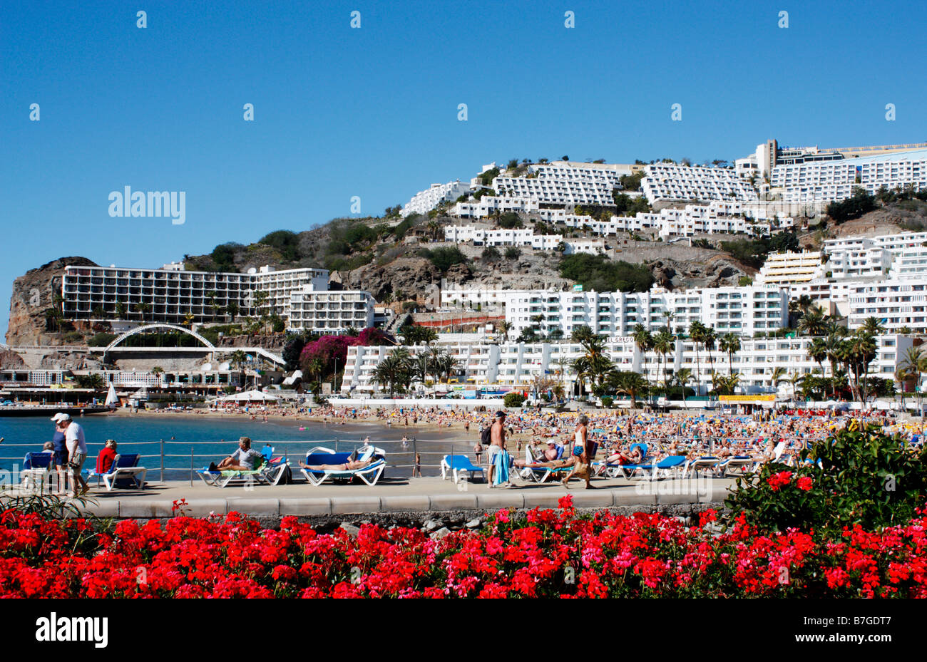 Puerto Rico beach on Gran Canaria in the Canary islands Stock Photo - Alamy