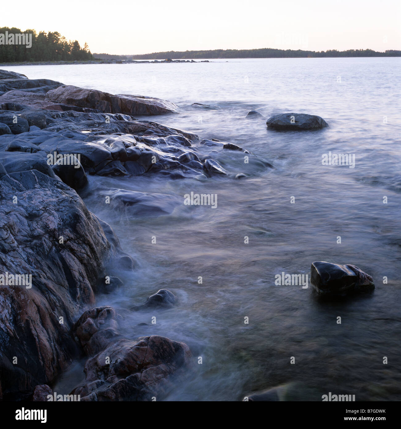 Russia. Leningrad Region. Karelia. Ladoga lake. [medium format] Stock ...