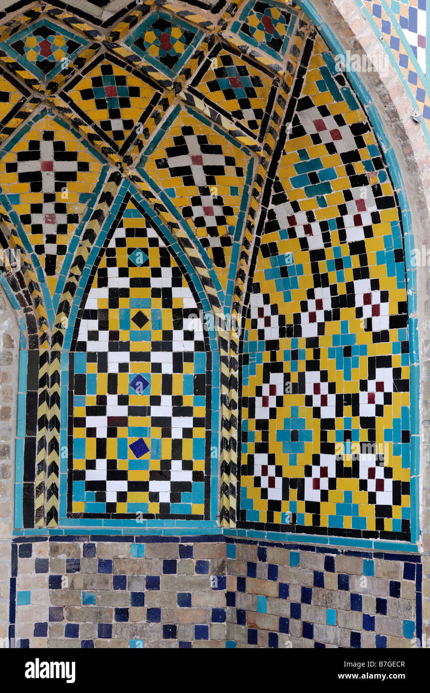 Detail of the color color tile work Masjed Emam Khomeini Shah Soltani ...