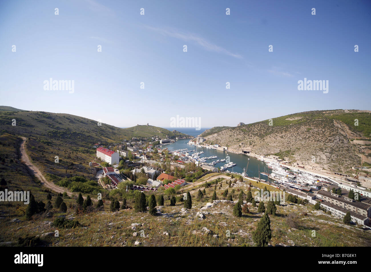 BALAKLAVA HARBOUR BALAKLAVA UKRAINE BALAKLAVA CRIMEA UKRAINE 01 May ...