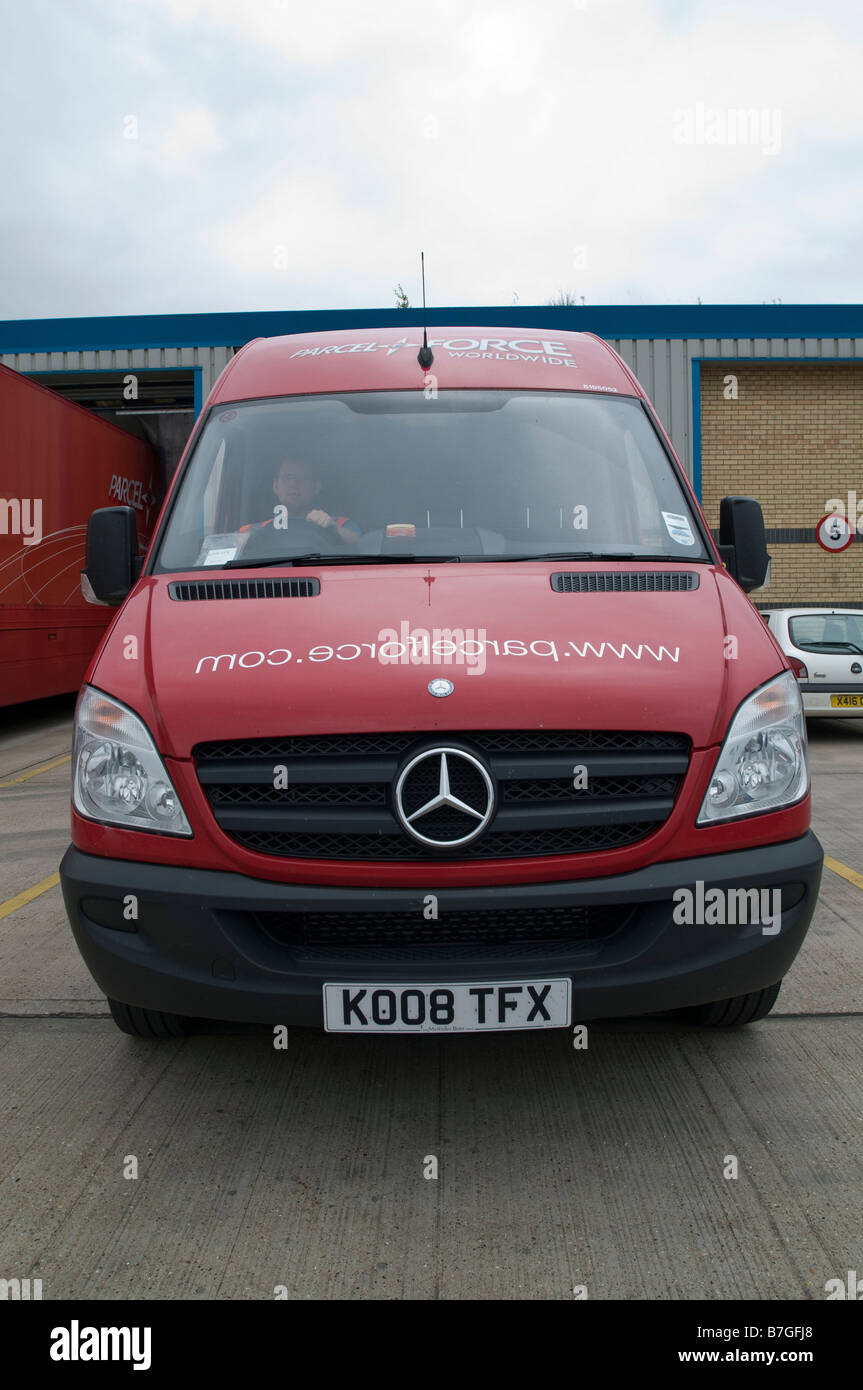 Parcel Force Mercedes Sprinter Delivery Van Stock Photo - Alamy