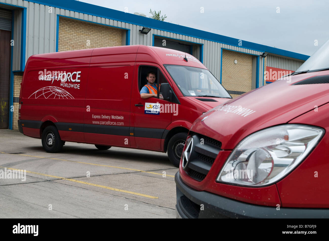 Parcel Force Mercedes Sprinter Delivery Van Stock Photo - Alamy