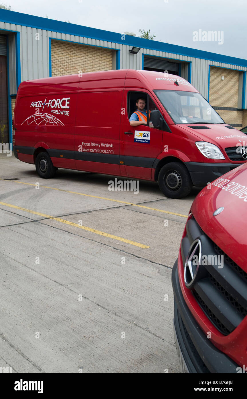 Parcel Force Mercedes Sprinter Delivery Van Stock Photo - Alamy