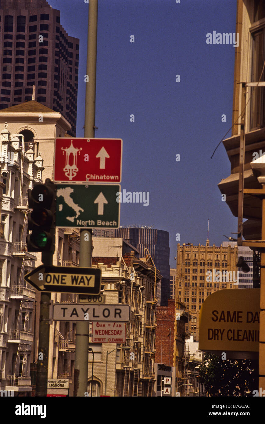 San Francisco, California traffic signs Stock Photo - Alamy