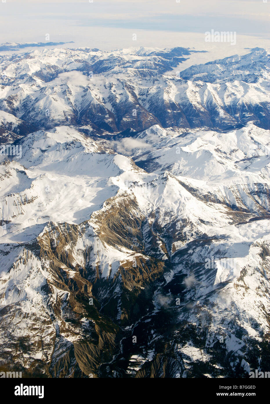 French alps aerial hi-res stock photography and images - Alamy