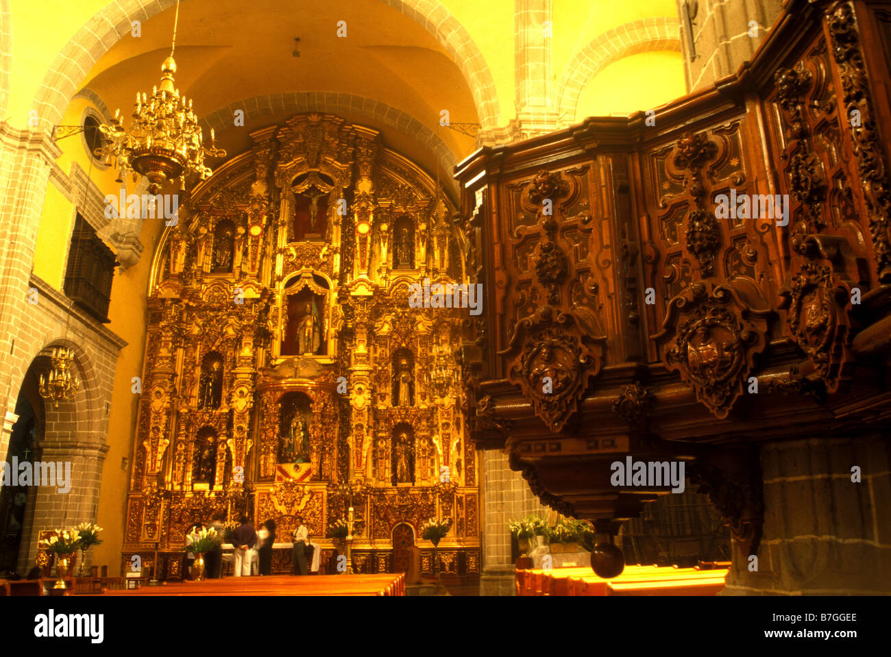 san fernando church interior mexico city mexico Stock Photo - Alamy