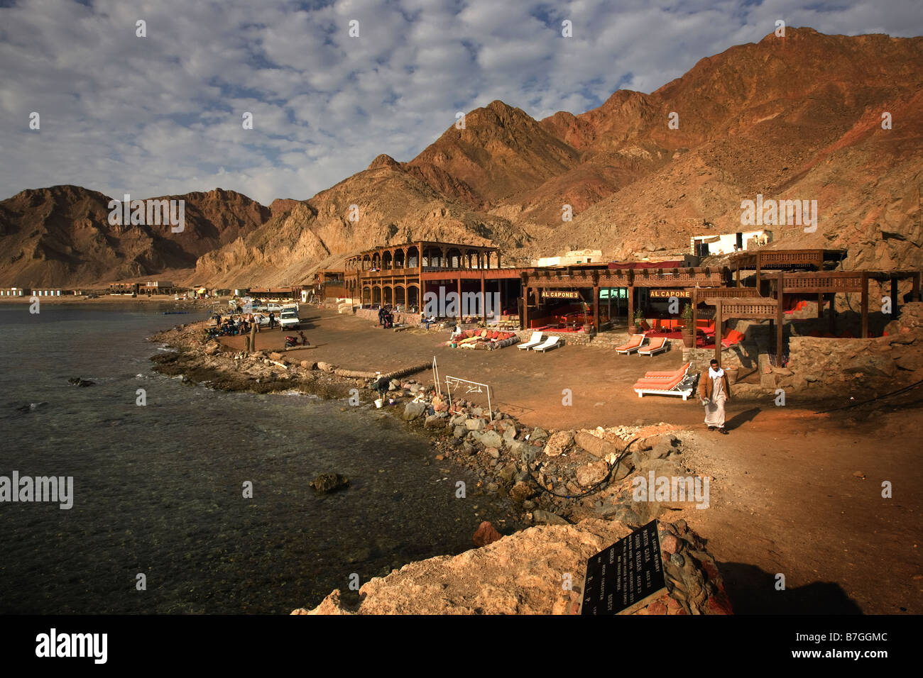 Tourist resort on the beach, Dahab, Egypt Stock Photo - Alamy