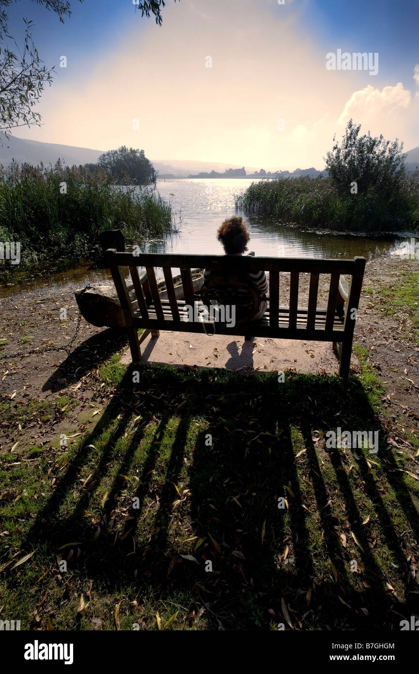 llangorse lake llangors powys brecon beacons national park wales uk ...