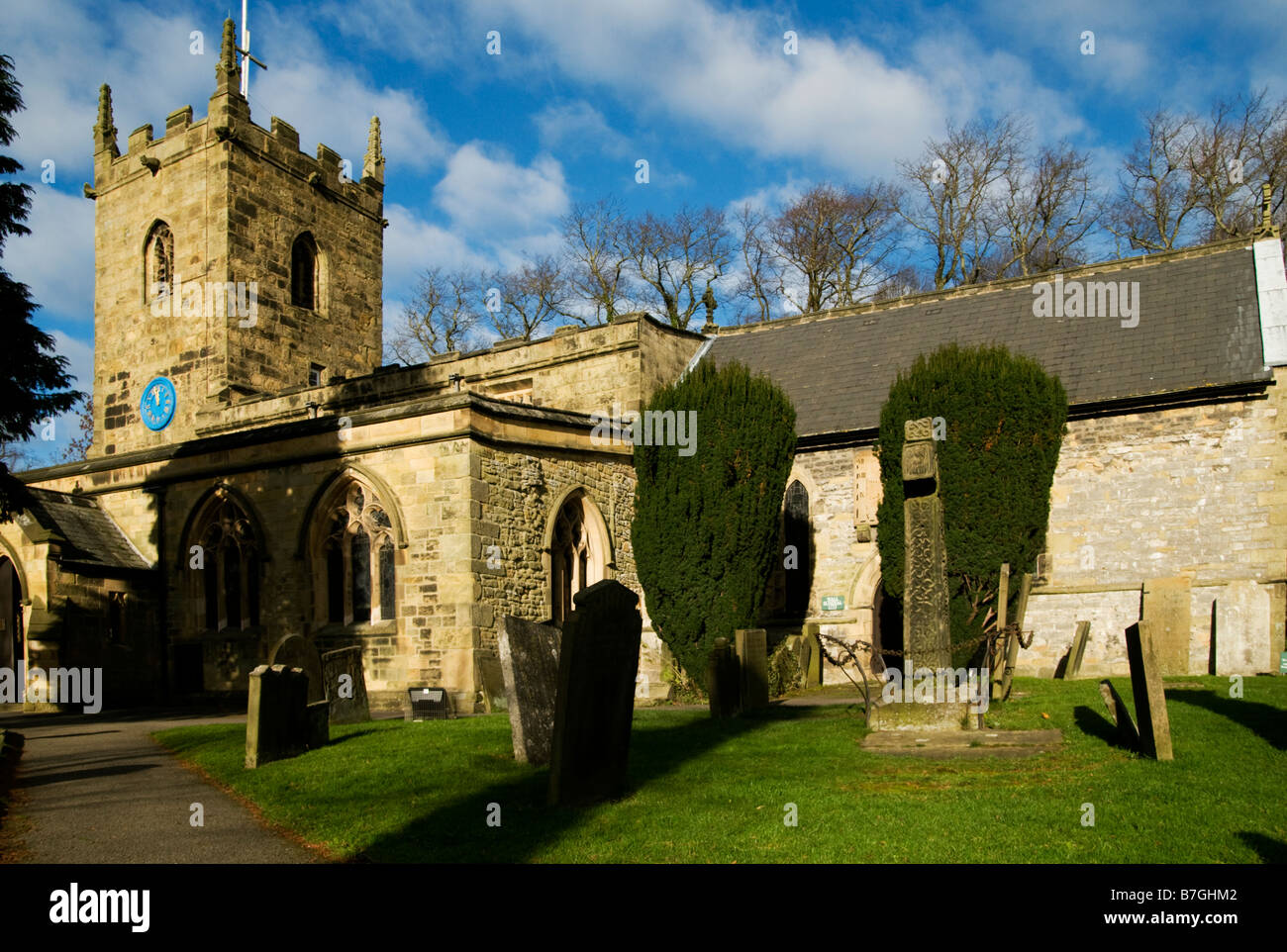 Eyam church in the Peak District National Park Derbyshire England Stock ...