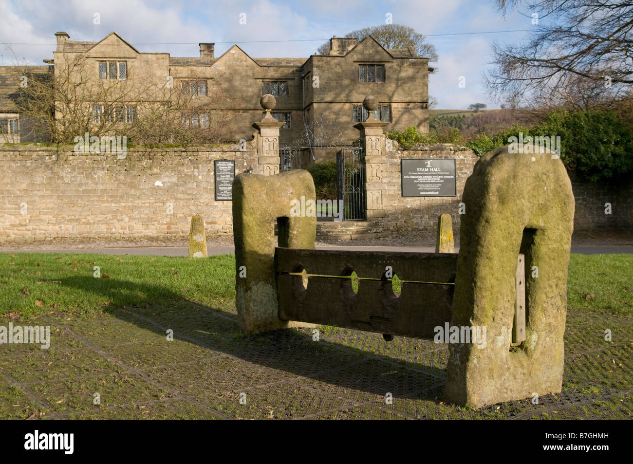 Eyam village in the Peak District National Park Derbyshire England ...