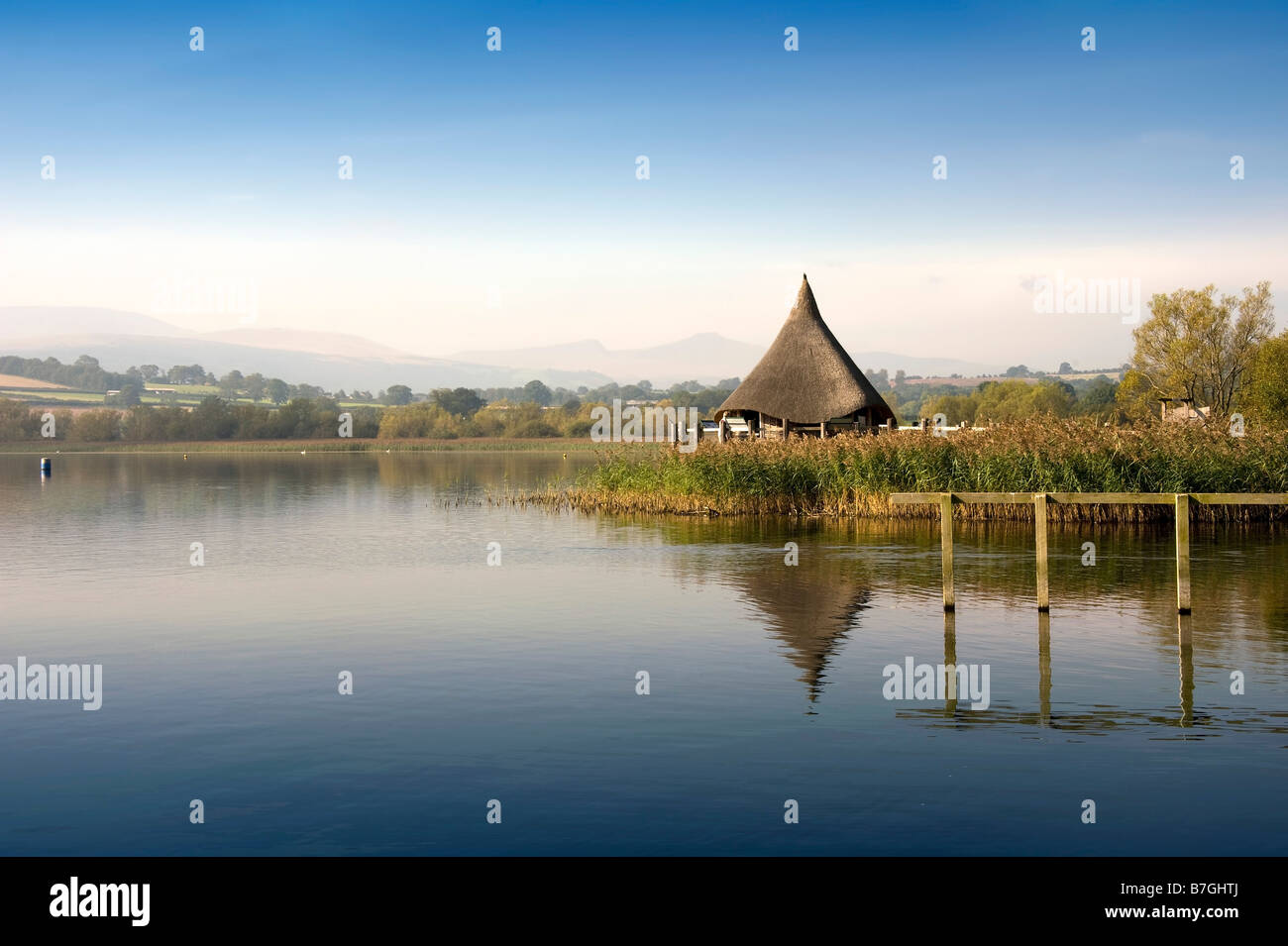 llangorse lake llangors powys brecon beacons national park wales uk ...