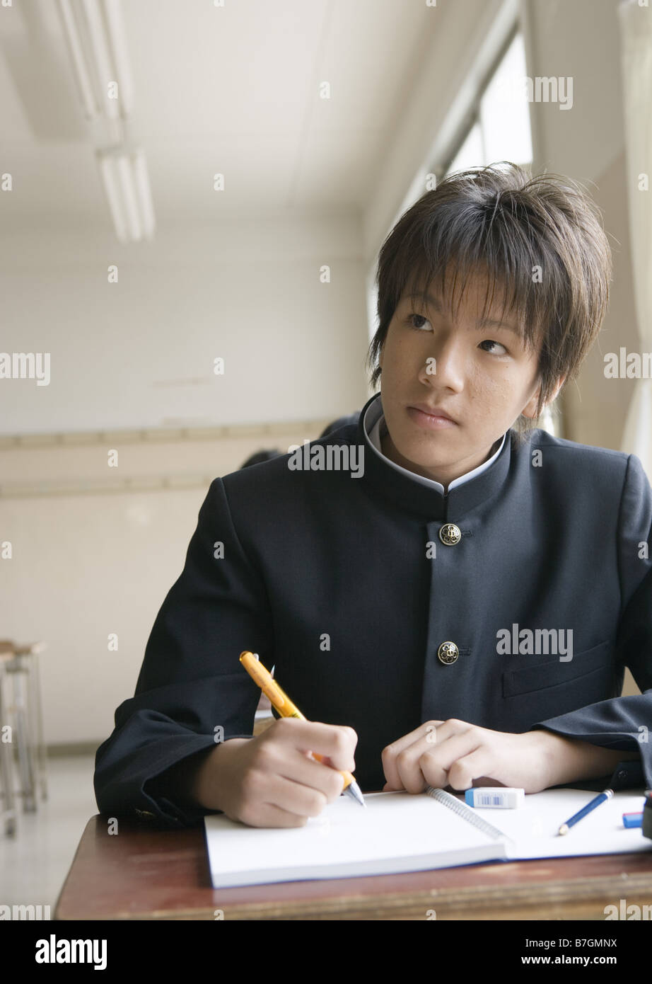 Student in classroom Stock Photo - Alamy