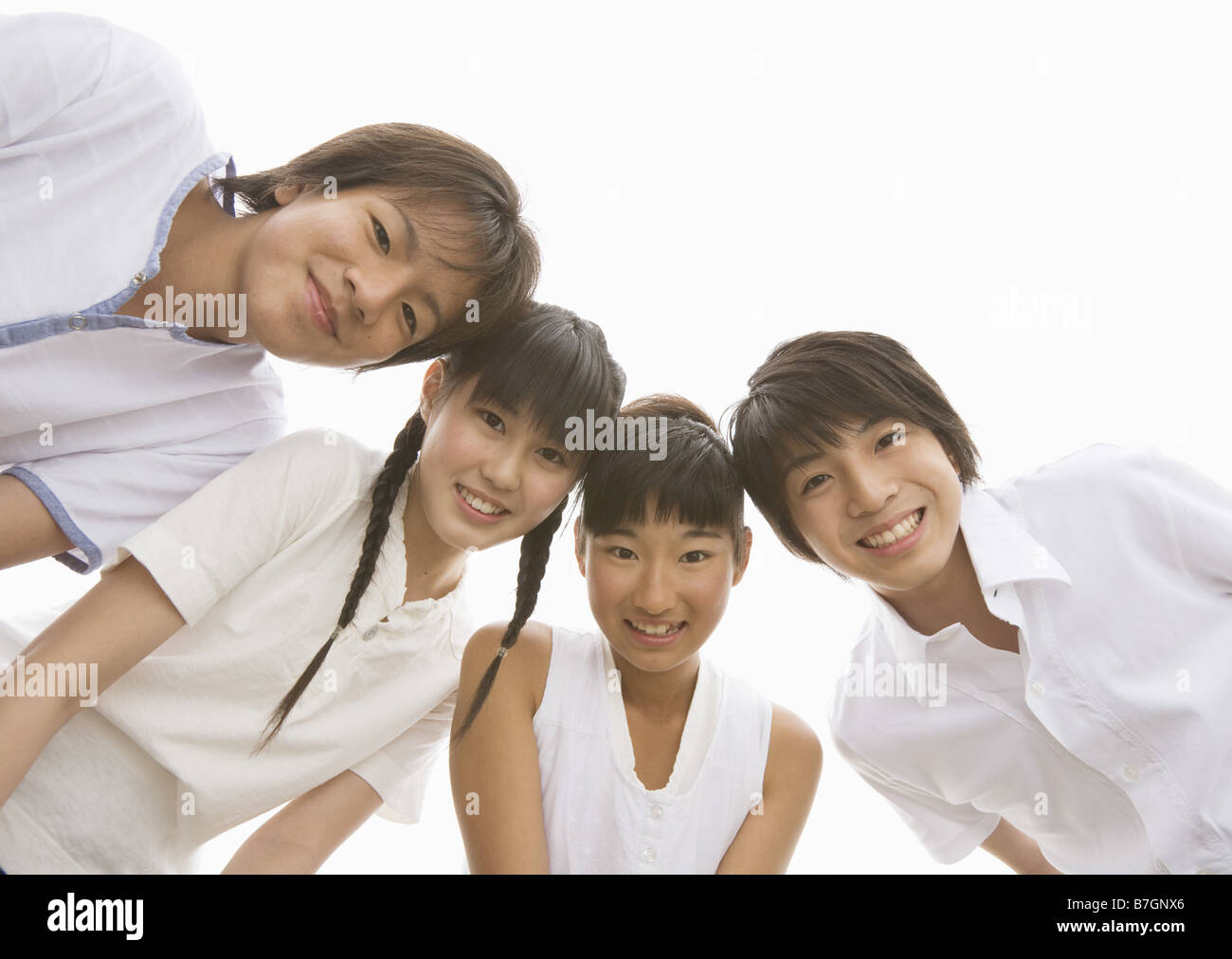 Good friends group with big smiles Stock Photo - Alamy
