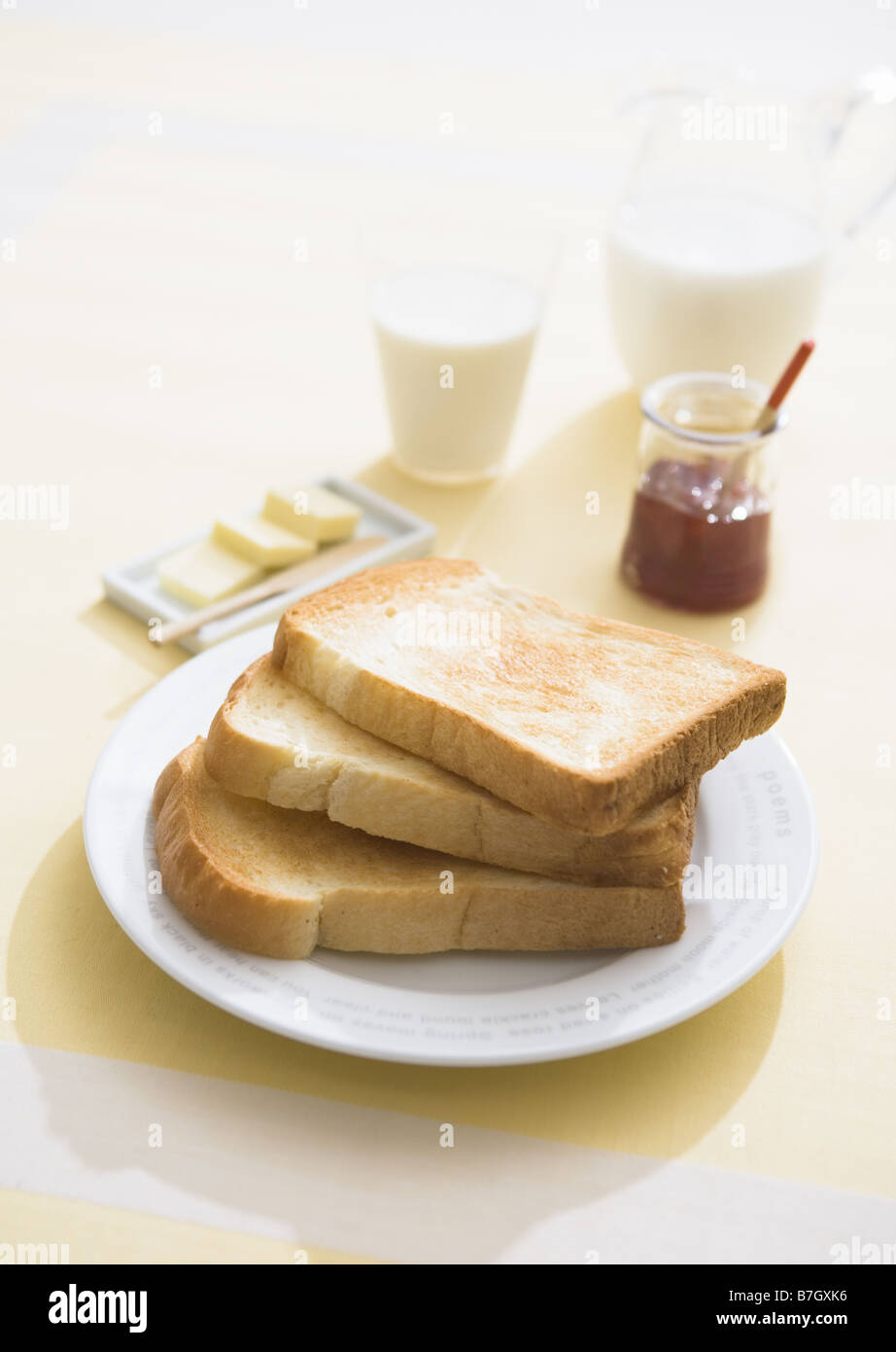 Slices of Toast Stock Photo - Alamy