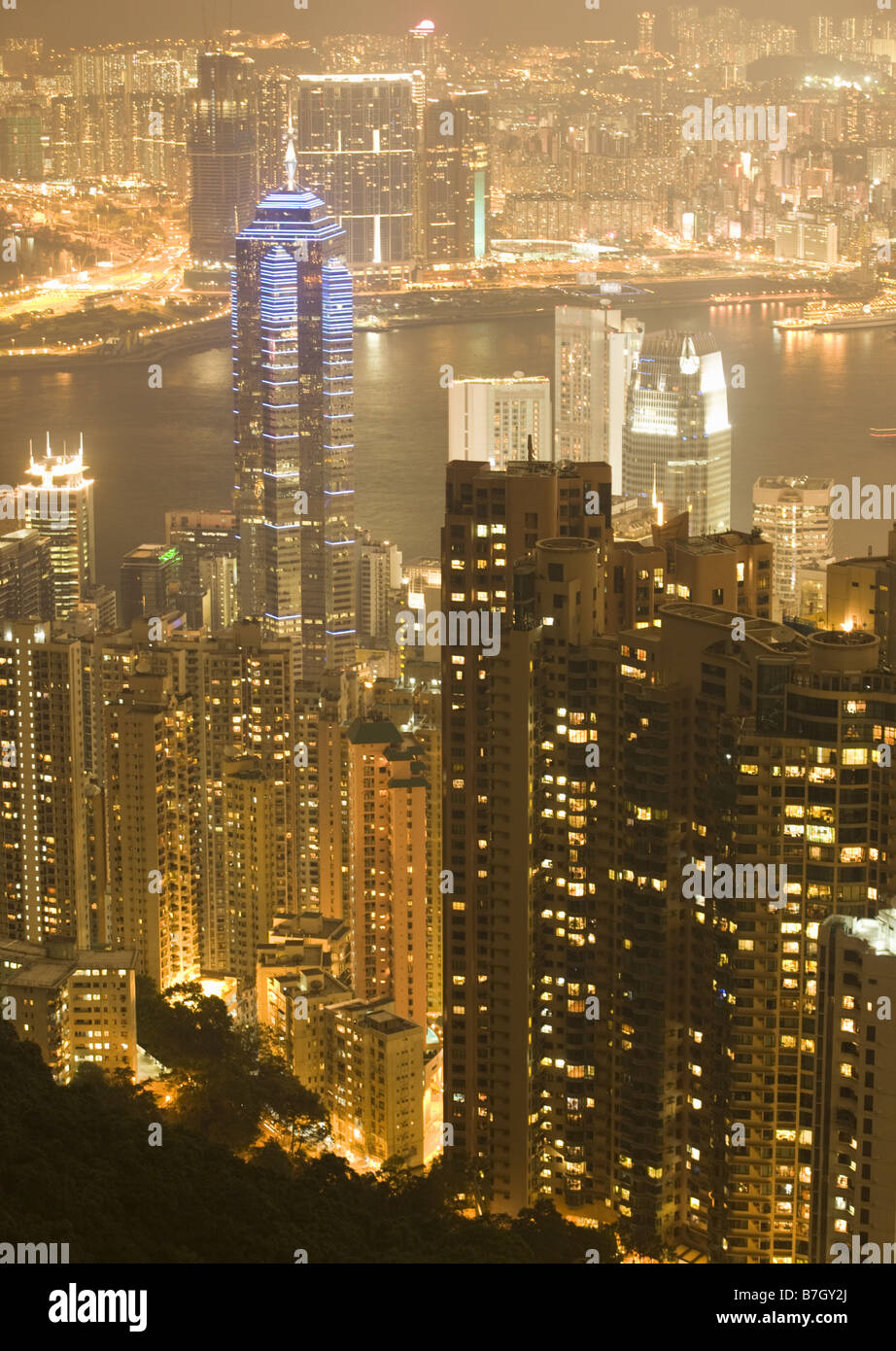 Night view of Central Hong Kong Stock Photo - Alamy
