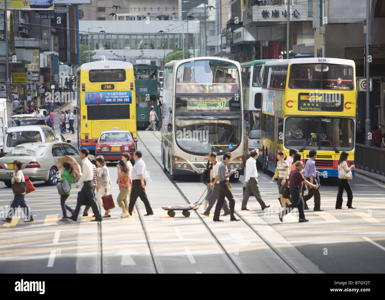 Intersection in central hong hi-res stock photography and images - Alamy