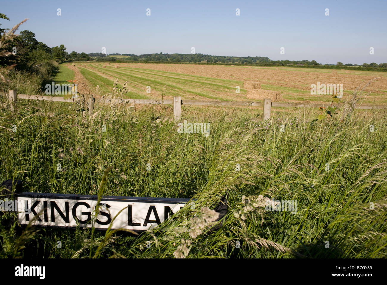 Cultivated field on a farm by Kings Lane at Longcot Faringdon ...