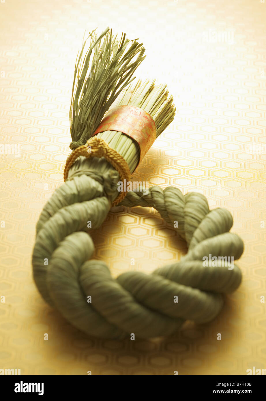 Decoration of straw rope Stock Photo - Alamy