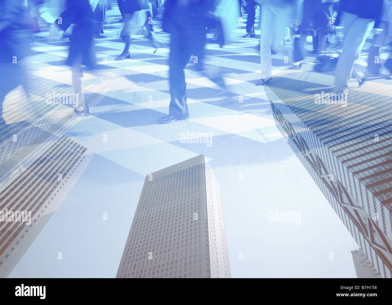 Tall buildings and people Stock Photo - Alamy
