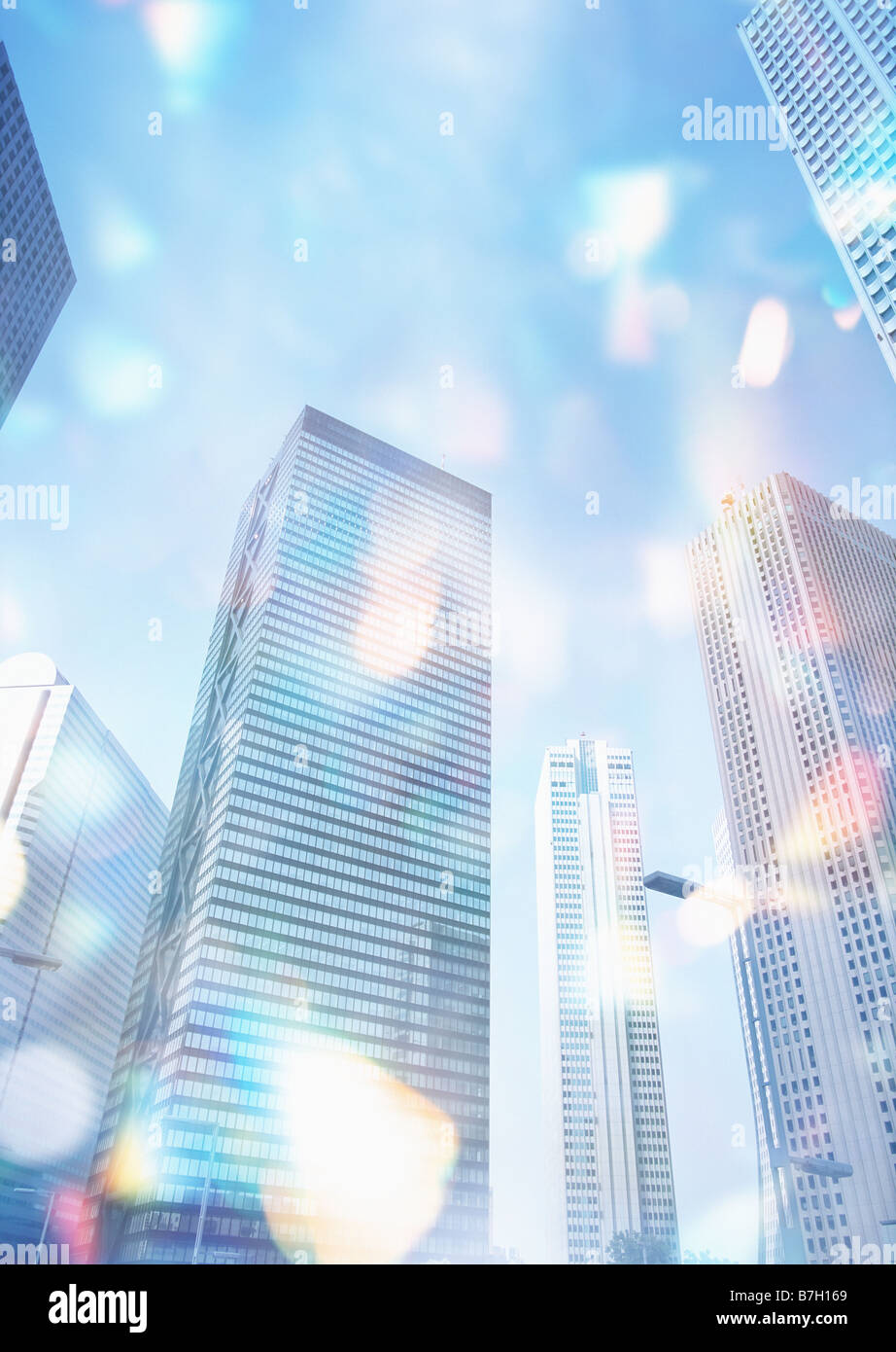 Blue sky with buildings hi-res stock photography and images - Alamy