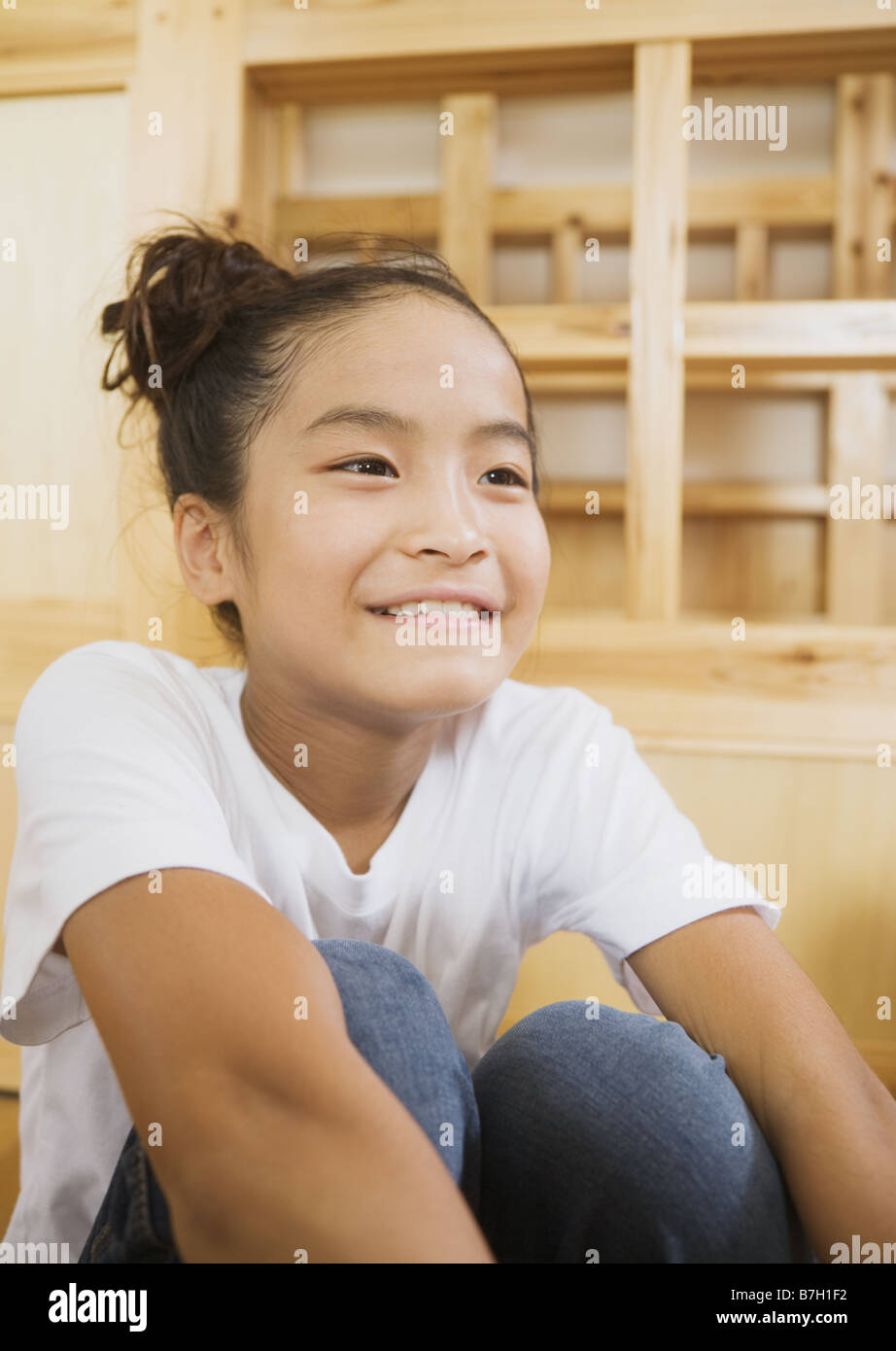 Elementary school girl smiling Stock Photo - Alamy