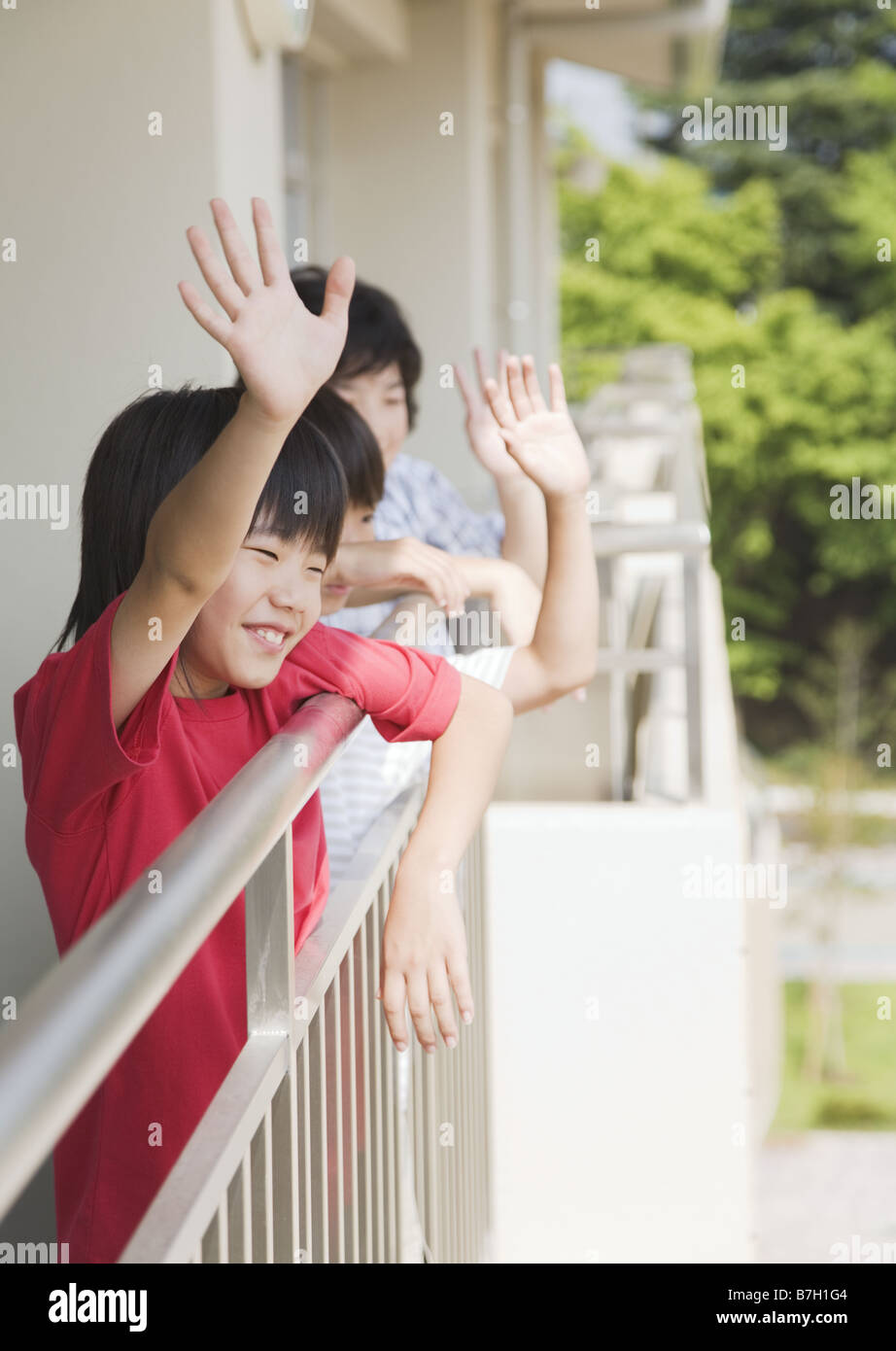 Waving hands student hi-res stock photography and images - Alamy
