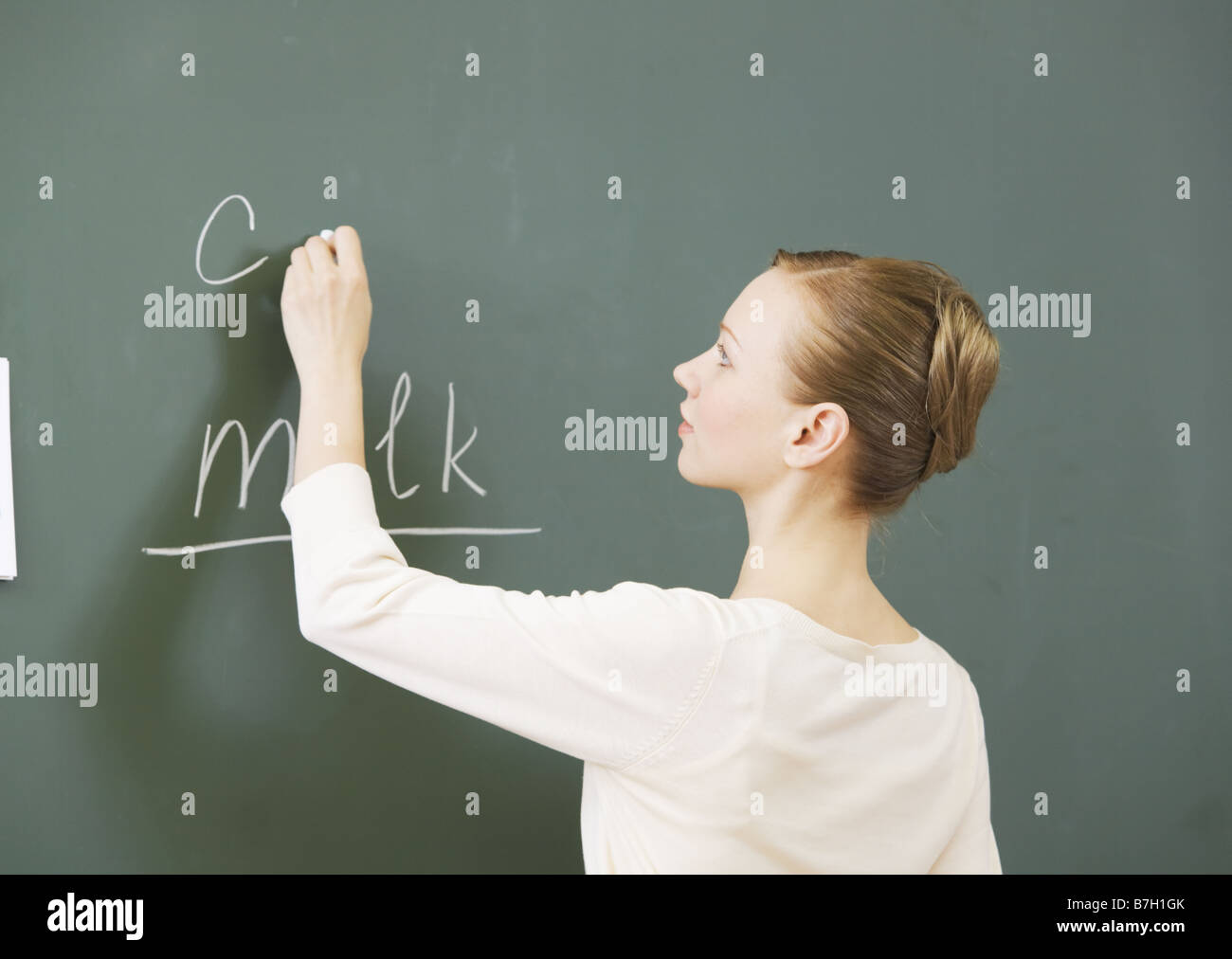 Teacher giving a English class Stock Photo - Alamy