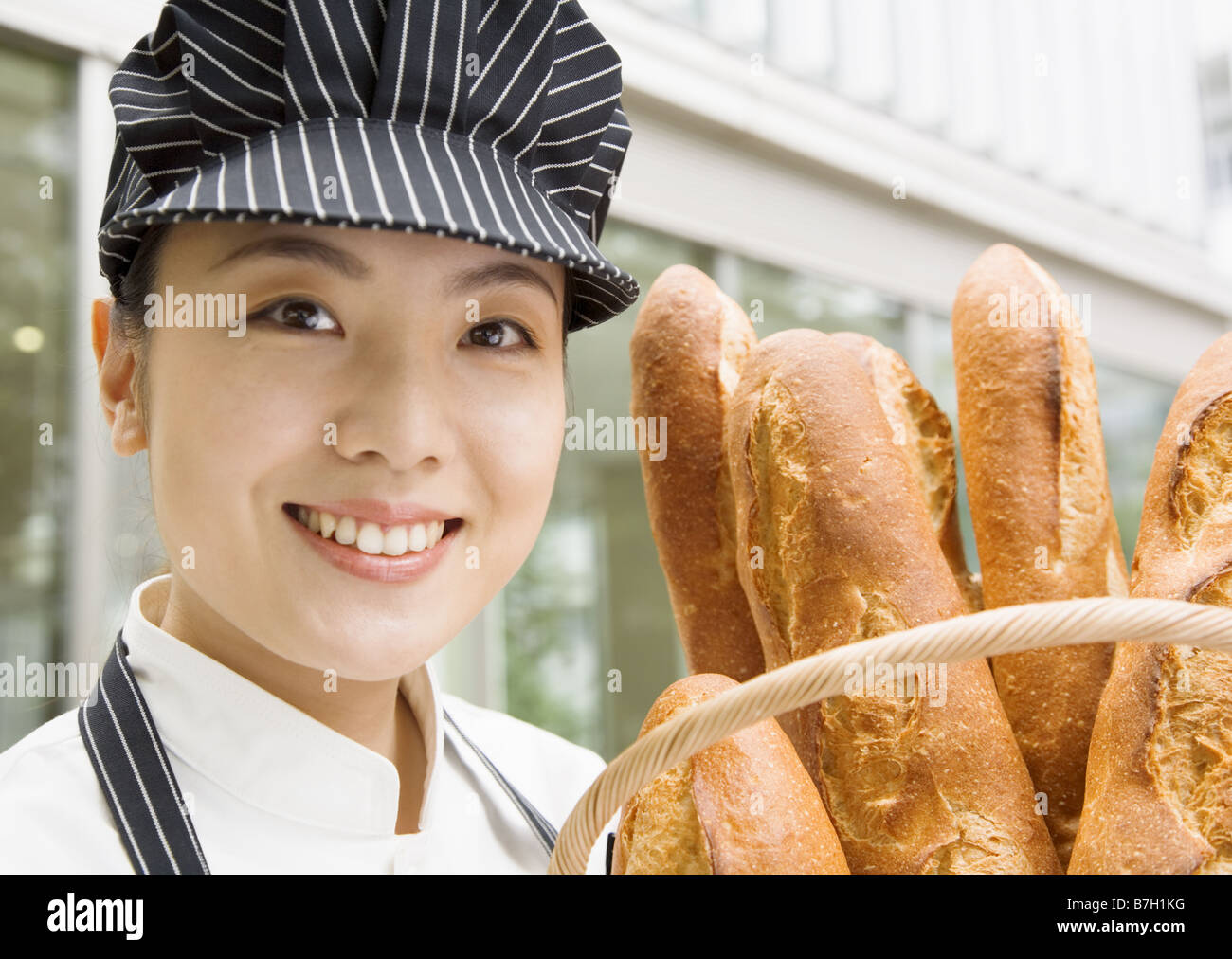 A woman bakery staff Stock Photo - Alamy