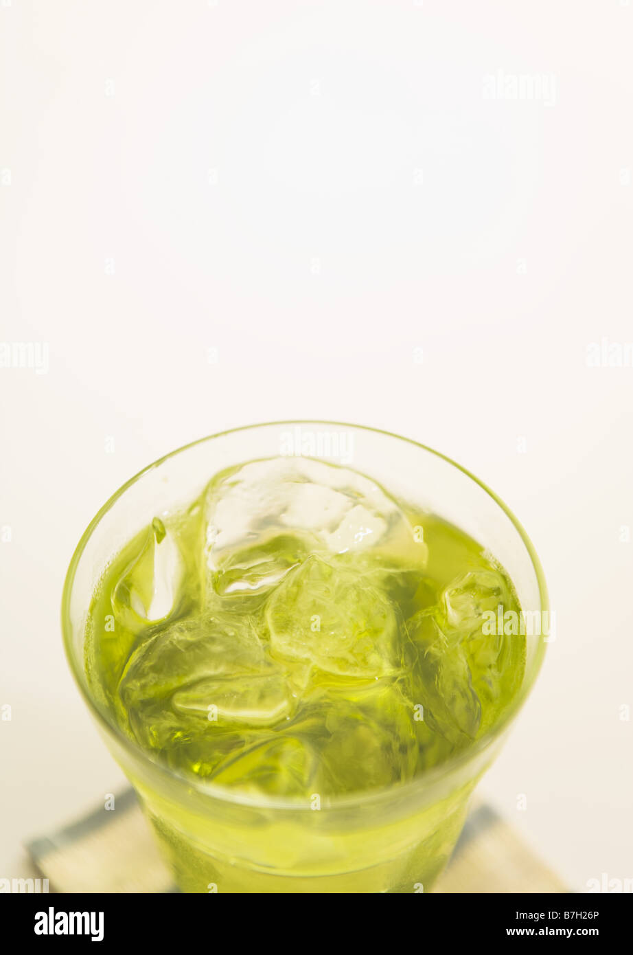 Iced Green Tea Stock Photo - Alamy