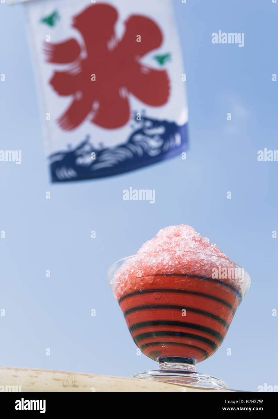 Shaved ice and flag Stock Photo - Alamy