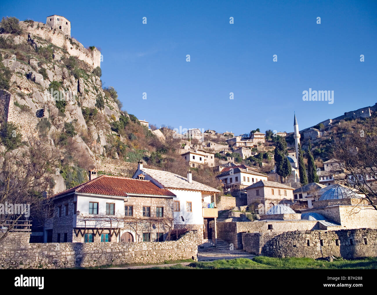 Bosnia and Herzegovina Walled town of Pocitelj Stock Photo - Alamy