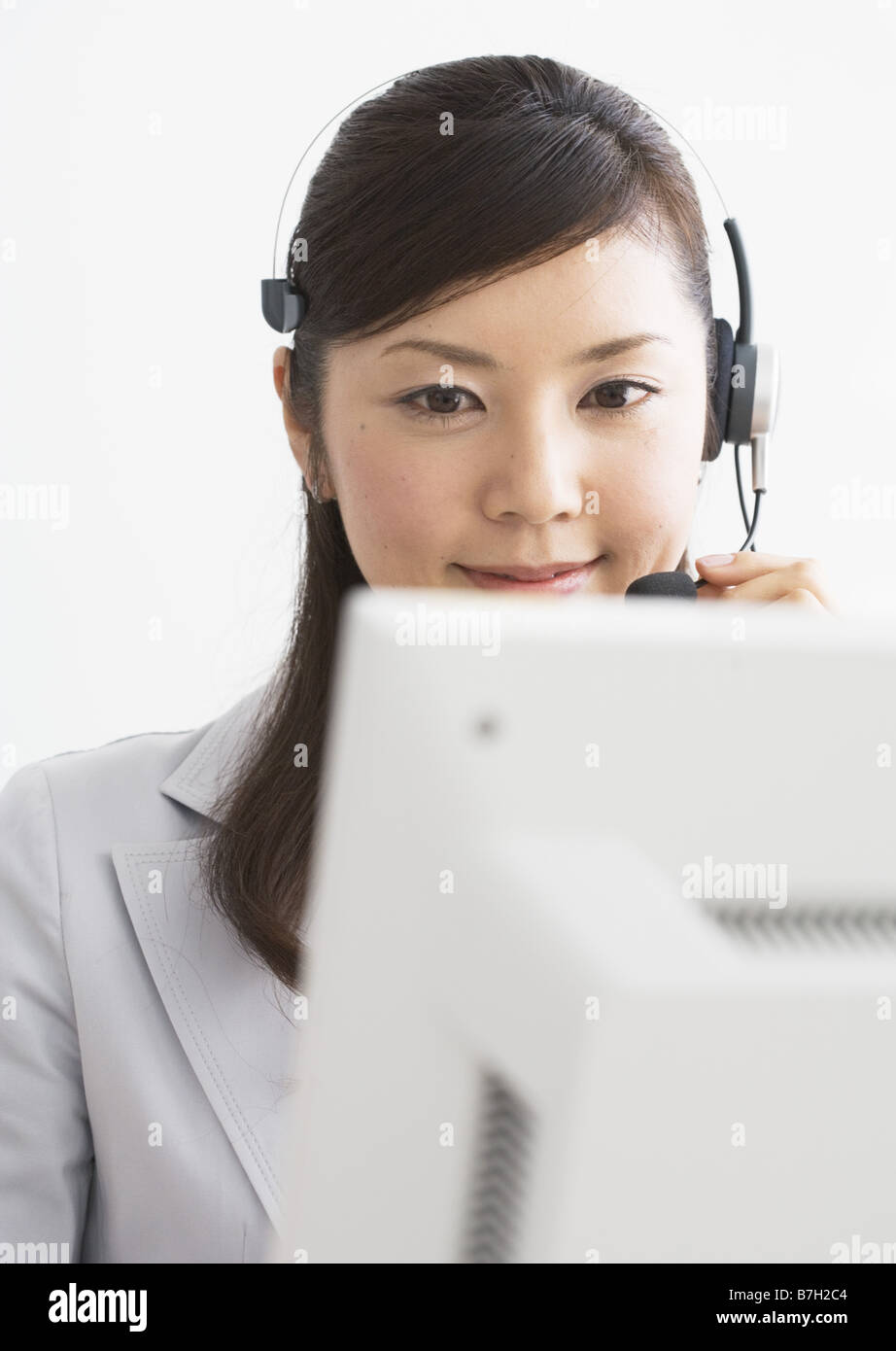 Operator in the office Stock Photo - Alamy