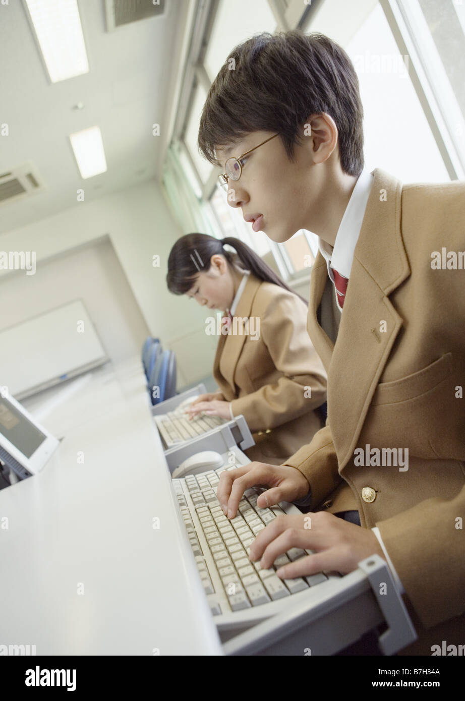 Students in computer lab Stock Photo - Alamy