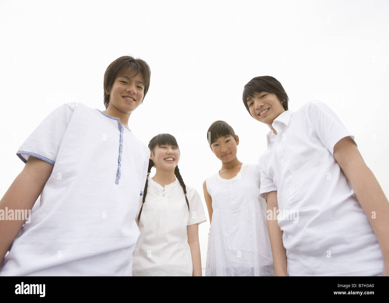 Good friends group with smiles Stock Photo - Alamy