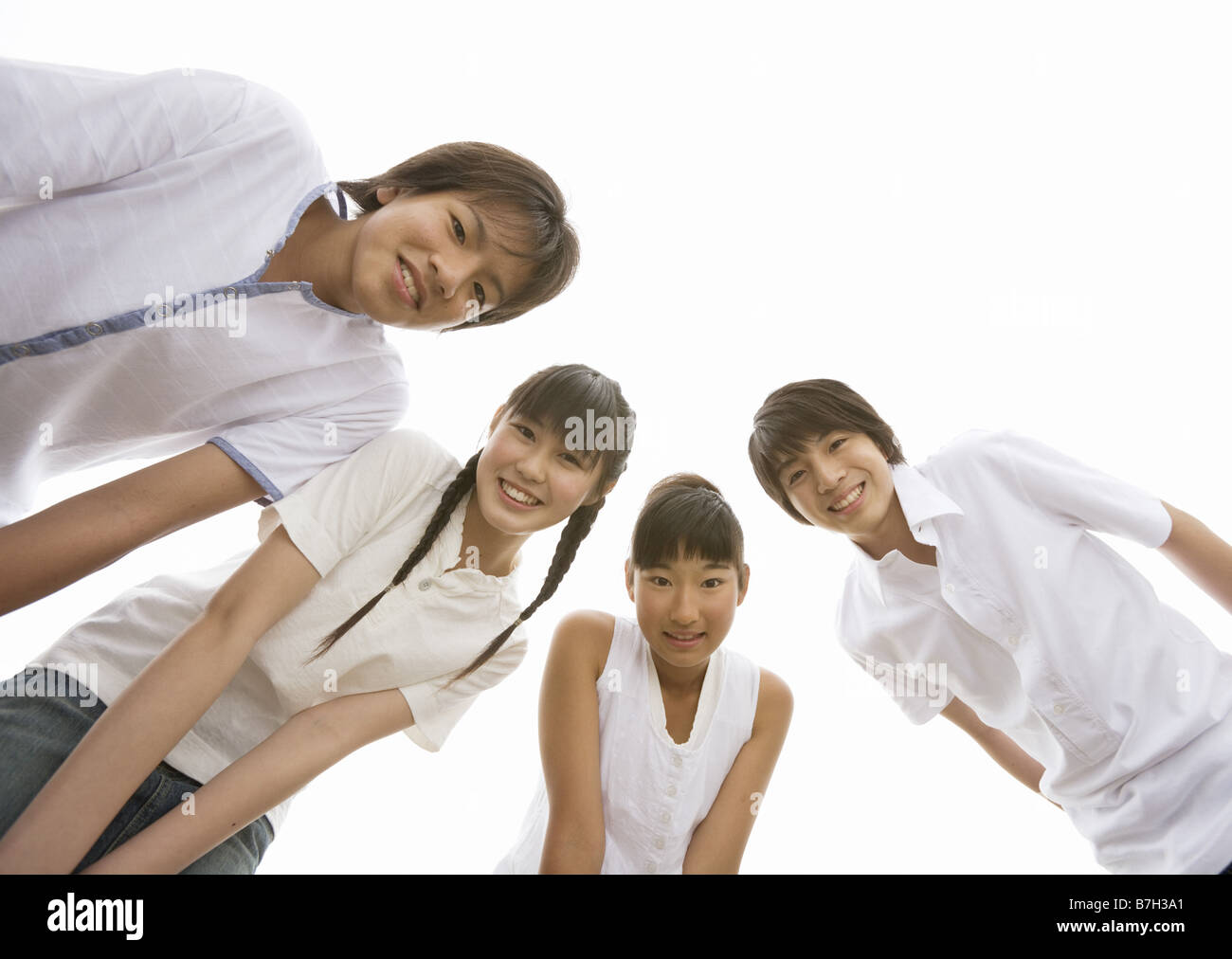 Good friends group with smiles Stock Photo - Alamy