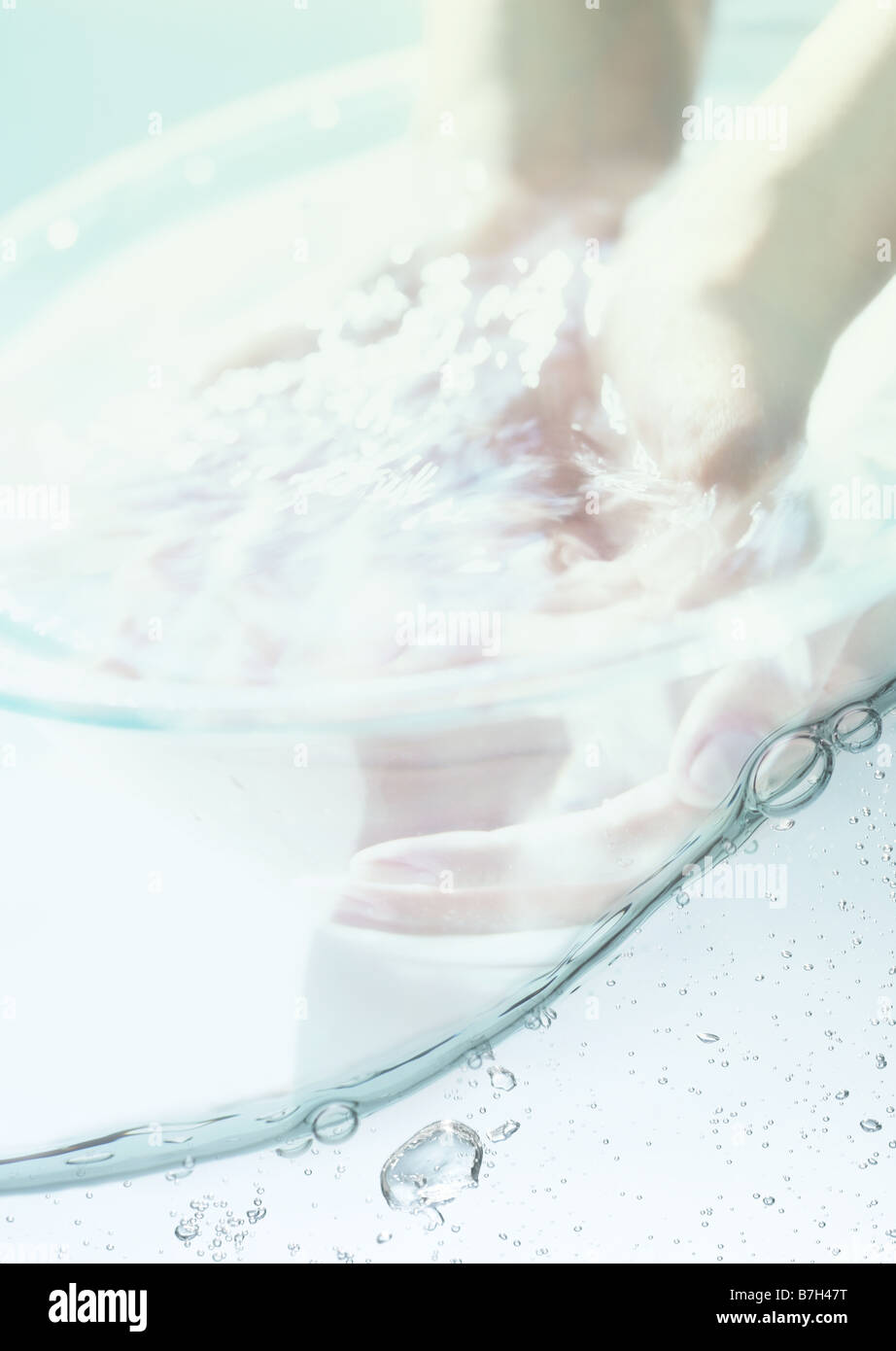Hands scooping up water Stock Photo - Alamy