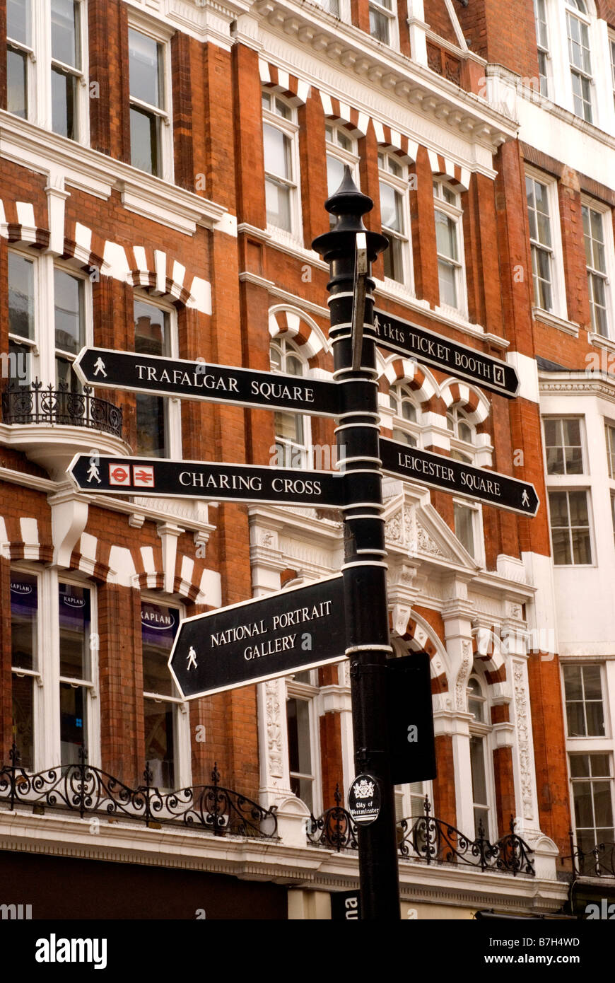 Signpost for London attractions Stock Photo - Alamy