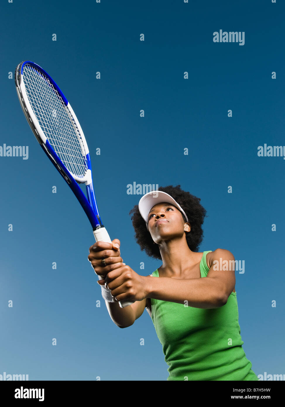 African woman playing tennis Stock Photo - Alamy